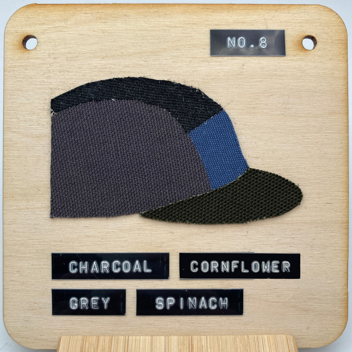 No.8: Cornflower Blue & Spinach Panel Cap – thecapalog